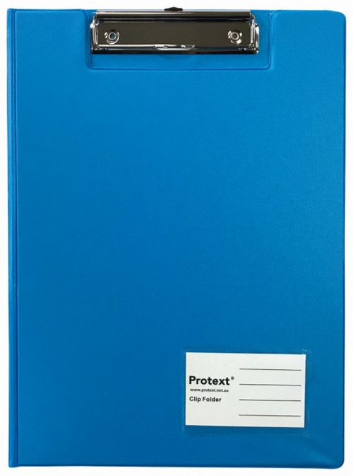 Protext NP9671 A4 PP Clip Folder, Blue - Pack of 6 | Mega Office Supplies