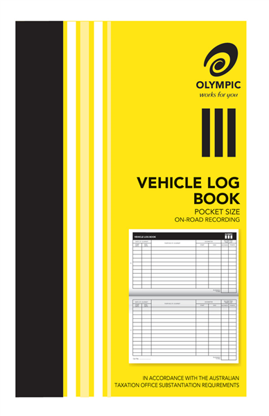Olympic Vehicle Log Book Pocket - 64 Pages Stapled | Mega Office Supplies