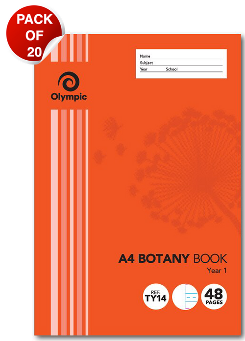 Olympic A4 Botany Book Year 1 - Pack of 20 | Mega Office Supplies