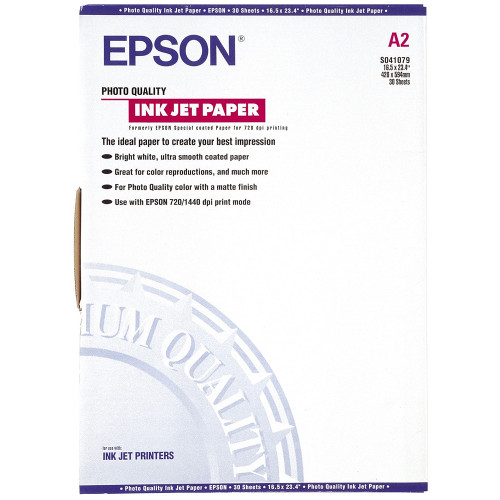 Epson S041079 Photo Quality Paper A2 102gsm Pack 30 | Mega Office Supplies