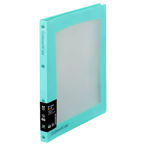 ColourHide Display Book Insert 20 Sheet Aqua | Mega Office Supplies