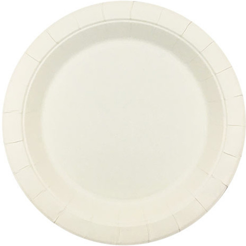 Earth Eco 9Ó White Round Paper Plate - Carton of 1000