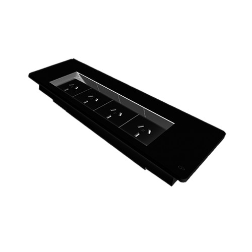 Surface Mount Box 4 GPO Black | Mega Office Supplies