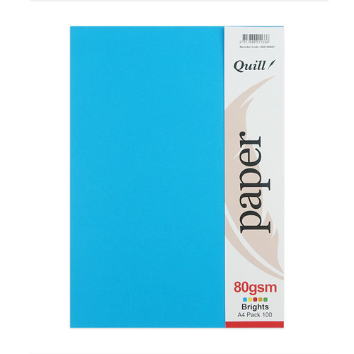 Quill Paper 80Gsm A4 Brights - Pack Of 100 | Mega Office Supplies
