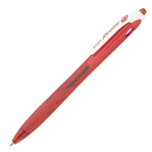 Pilot BRG-10F-RR BeGreen RexGrip Retractable Ballpoint Pen - Red