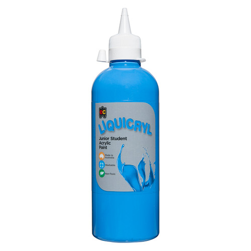 Liquicryl Junior Acrylic Paint - Sky Blue (500ml) | Mega Office Supplies