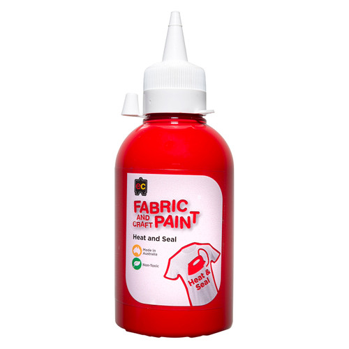 Educational Colours 250ml Red Fabric & Craft Paint | Mega Office Supplies