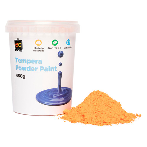 450g Orange Tempera Powder Paint - Educational Colours | Mega Office ...