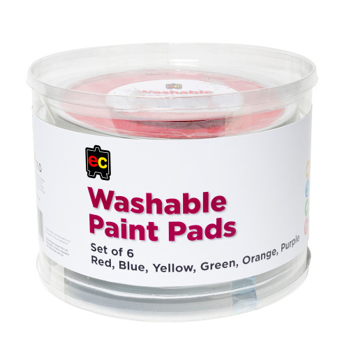 Washable Paint Pad Set of 6 - Educational Colours | Mega Office Supplies