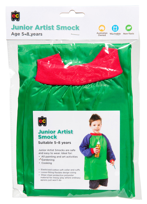 Junior Artist Smocks Green and Blue (Ages 5-8) | Mega Office Supplies