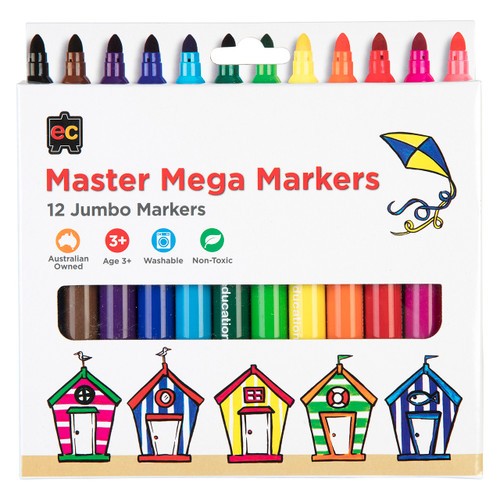 Master Mega Markers Pack of 12 | Mega Office Supplies