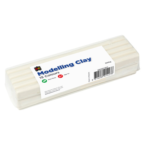 White Modelling Clay 500G - Educational Colours | Mega Office Supplies