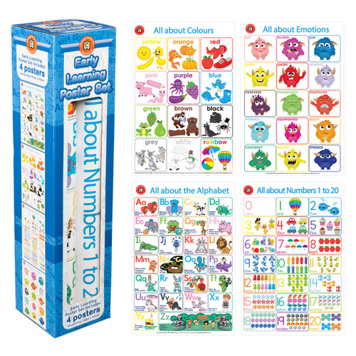 Learning Can Be Fun Early Learning 4 Poster Box Set | Mega Office Supplies