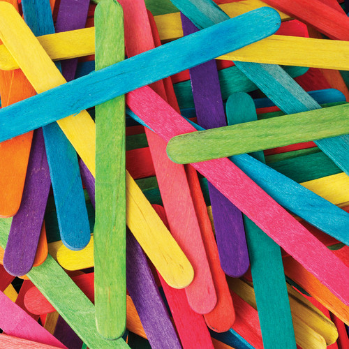 Popstick Coloured Pack of 500 | Mega Office Supplies
