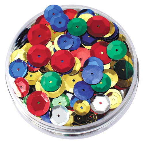 Sequins Jar Embossed Round 50g | Creative School Supply | It's A Mega Thing
