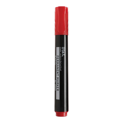 Stat 2.0mm Bullet Nib Red Permanent Marker Box of 12 - Mega Office Supplies