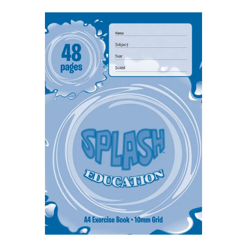 Splash A4 48pg 10mm Grid Book 297x210mm Pk 20 | It's A Mega Thing