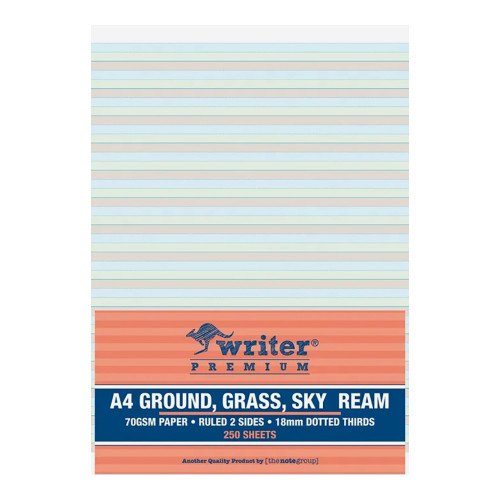 Writer Ground Grass Sky A4 18mm Dotted Thirds Ream 250