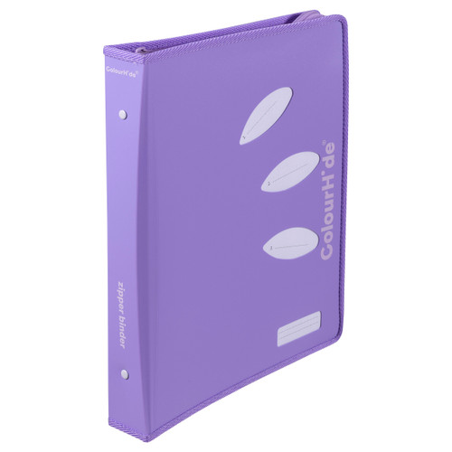 ColourHide Zipper Binder A4 2D Ring 25mm Lavender Pk10 | Mega Office ...