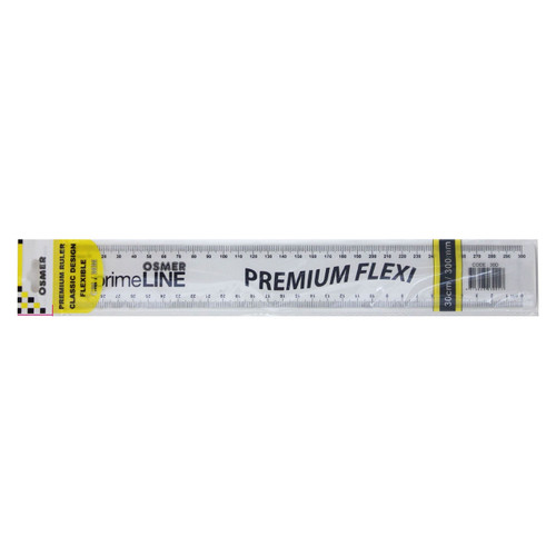 Osmer Ruler 30cm Premium Flexible Clear Pack 24 | Mega Office Supplies
