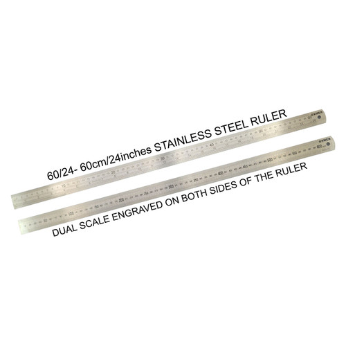 Osmer Ruler 60cm/24inch Stainless Steel 20's | Mega Office Supplies