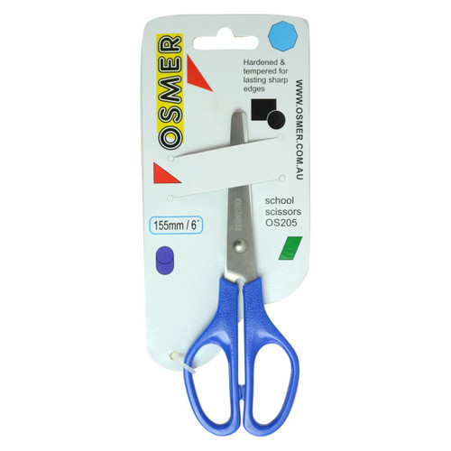 Osmer School Scissors 155mm Blue Wide HS Pk12 | Mega Office Supplies