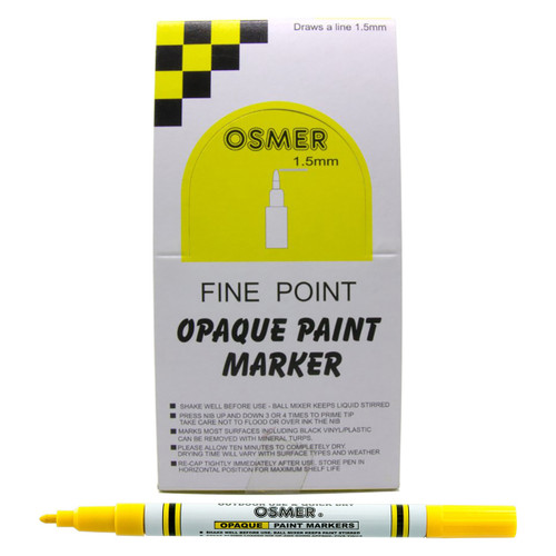 Osmer Opaque Paint Marker Fine Yellow Bx12 | Mega Office Supplies