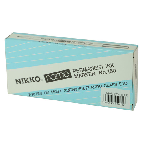 Nikko Name Marker Fine Point Blue Box 12 | Mega Office Supplies