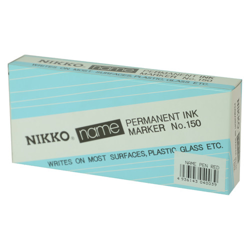 Nikko Name Marker Fine Point Red Box 12 | Mega Office Supplies