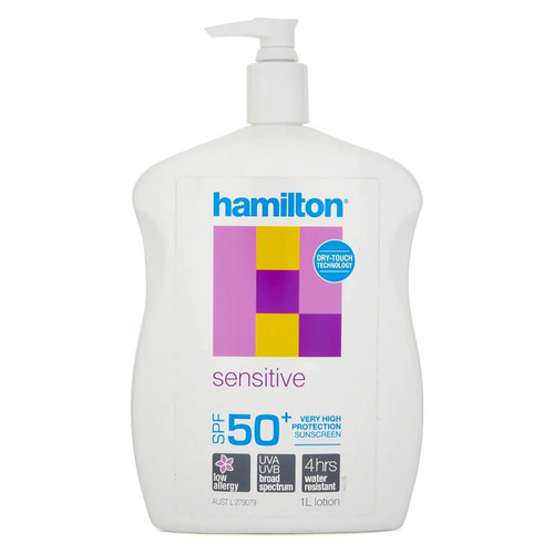 Hamilton Sensitive SPF50+ Lotion 1L Pk6 | Mega Office Supplies