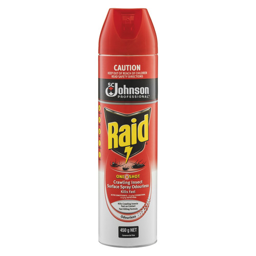 Raid One Shot Insect Killer Odourless 450g x 12 | Mega Office Supplies