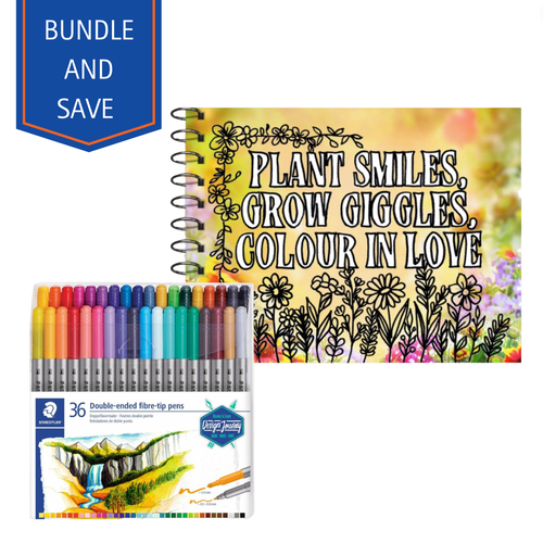 STAEDTLER TWIN-TIP DOUBLE ENDED FIBRE-TIP PEN ASSORTED WALLET AND ADULT ...