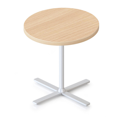 Kolo Side Table 500 Dia x 457mm H Oak/Wht | Mega Office Supplies