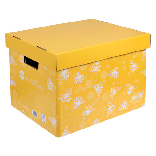 Marbig Enviro We Mean Green Archive Box Hbee Ylw | Mega Office Supplies