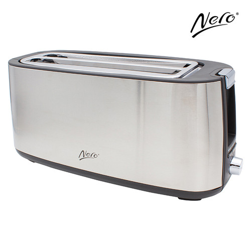 Nero 4 Slice Long Toaster Stainless Steel | Mega Office Supplies