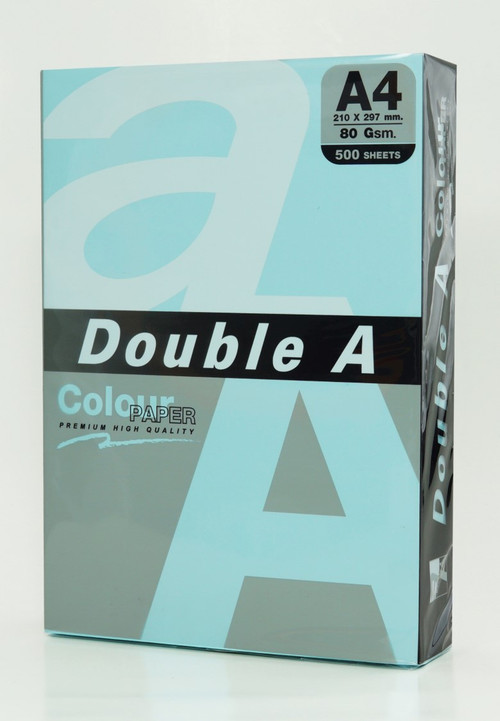 Buy Double A Colours A4 Ocean Blue Pastel Paper – 80gsm – 500 Sheets ...