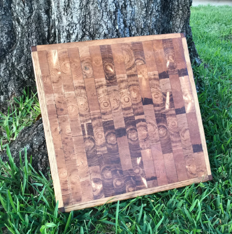 Rustic End Grain Table Top 20" x 20”