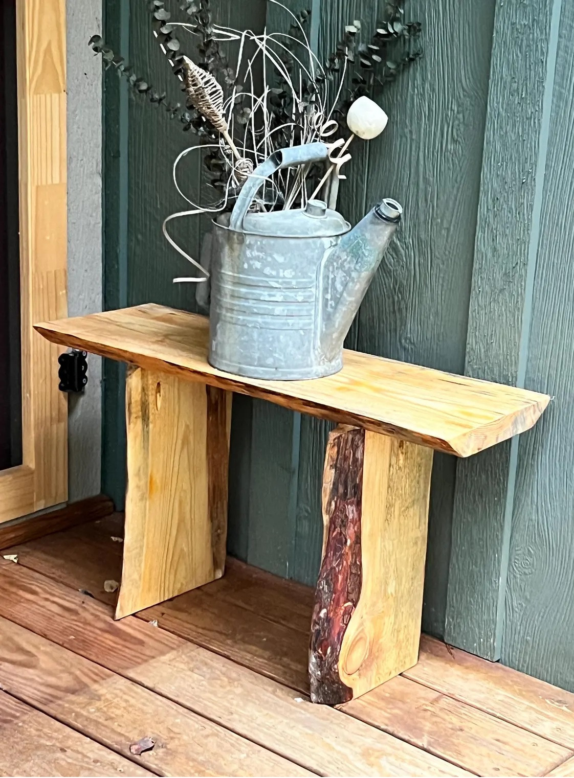 30” Rustic Wood Live Edge Bench