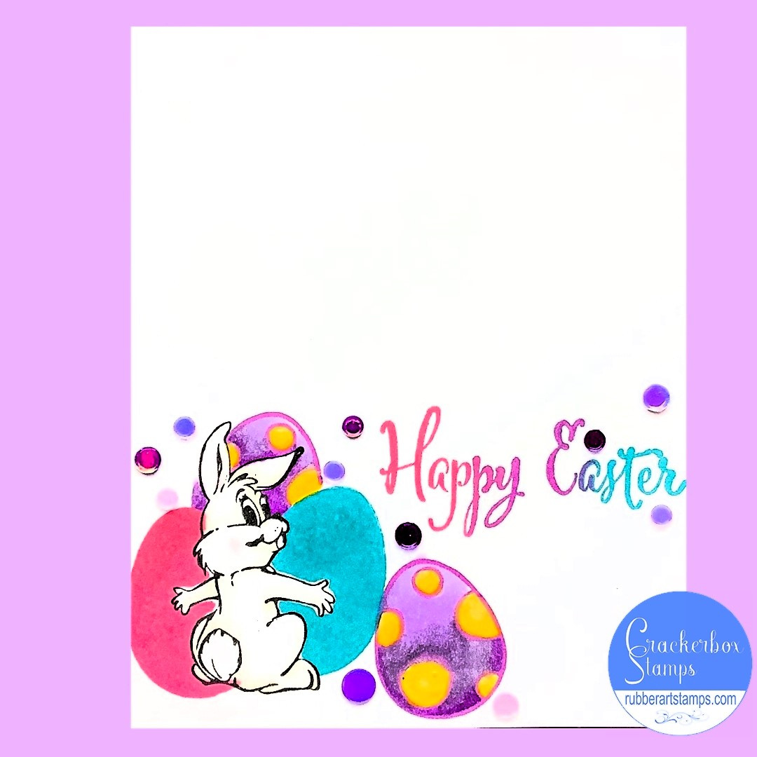 Bunny Holding Eggs Card