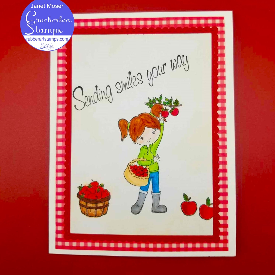 Picking Fall Apples Card