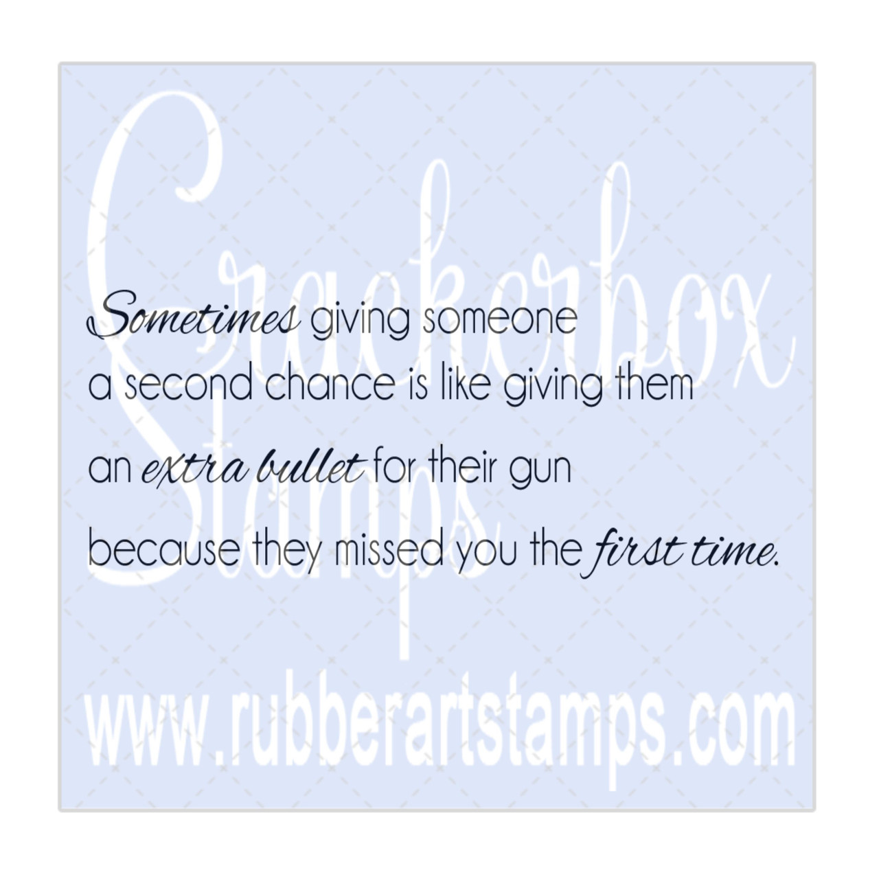 Second Chance - Crackerbox Stamps