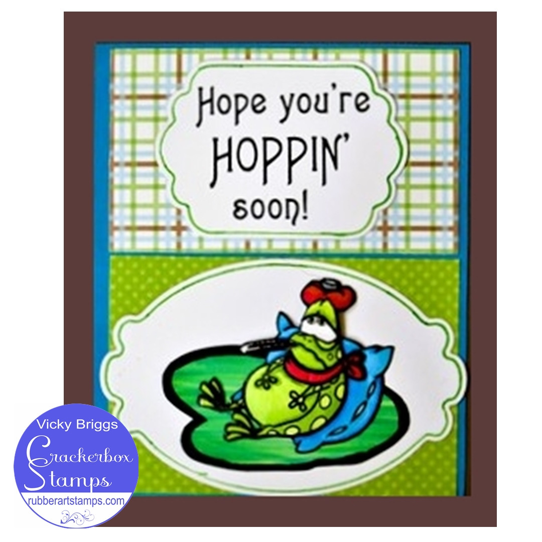 Frog being Sick - Crackerbox Stamps