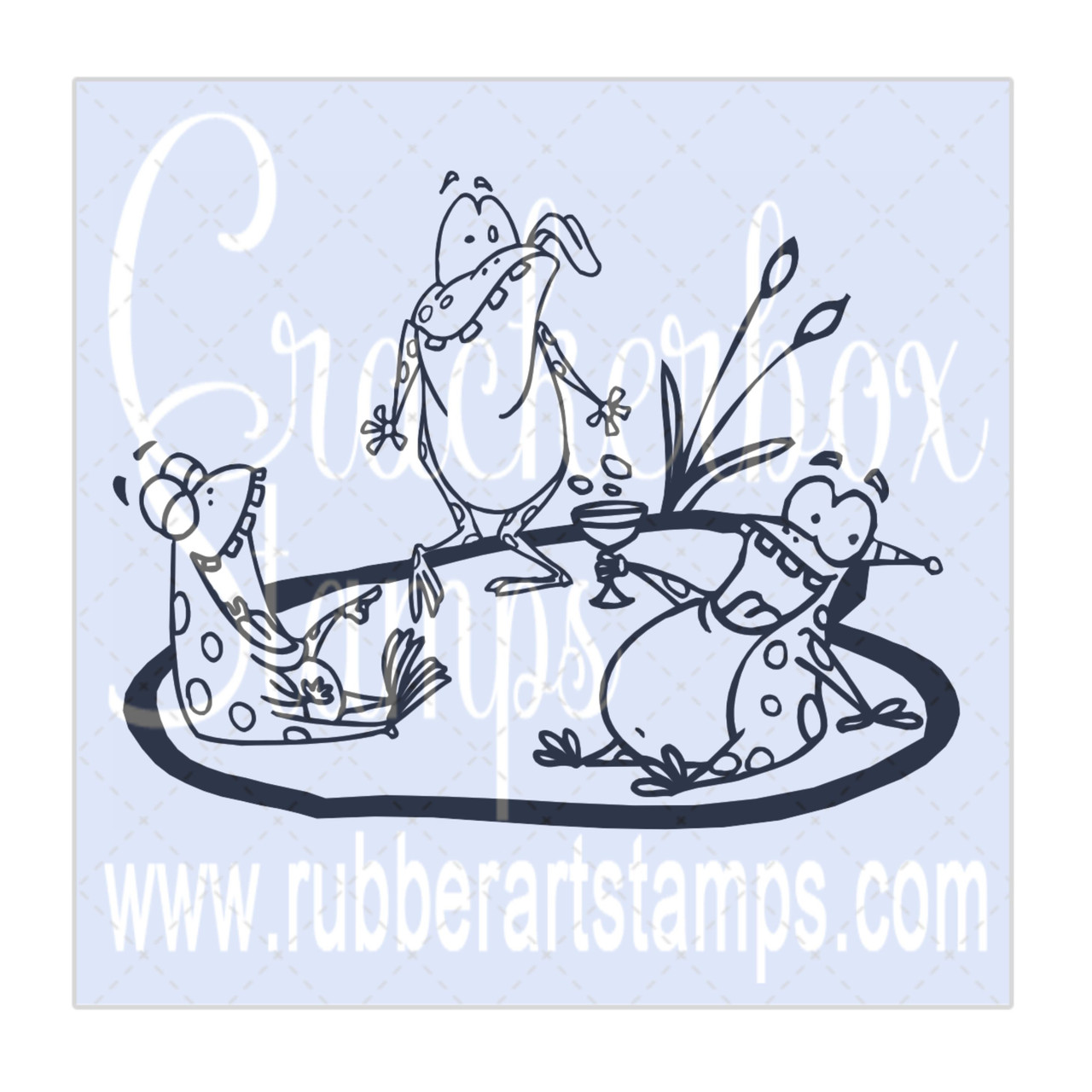 Frog Party - Crackerbox Stamps