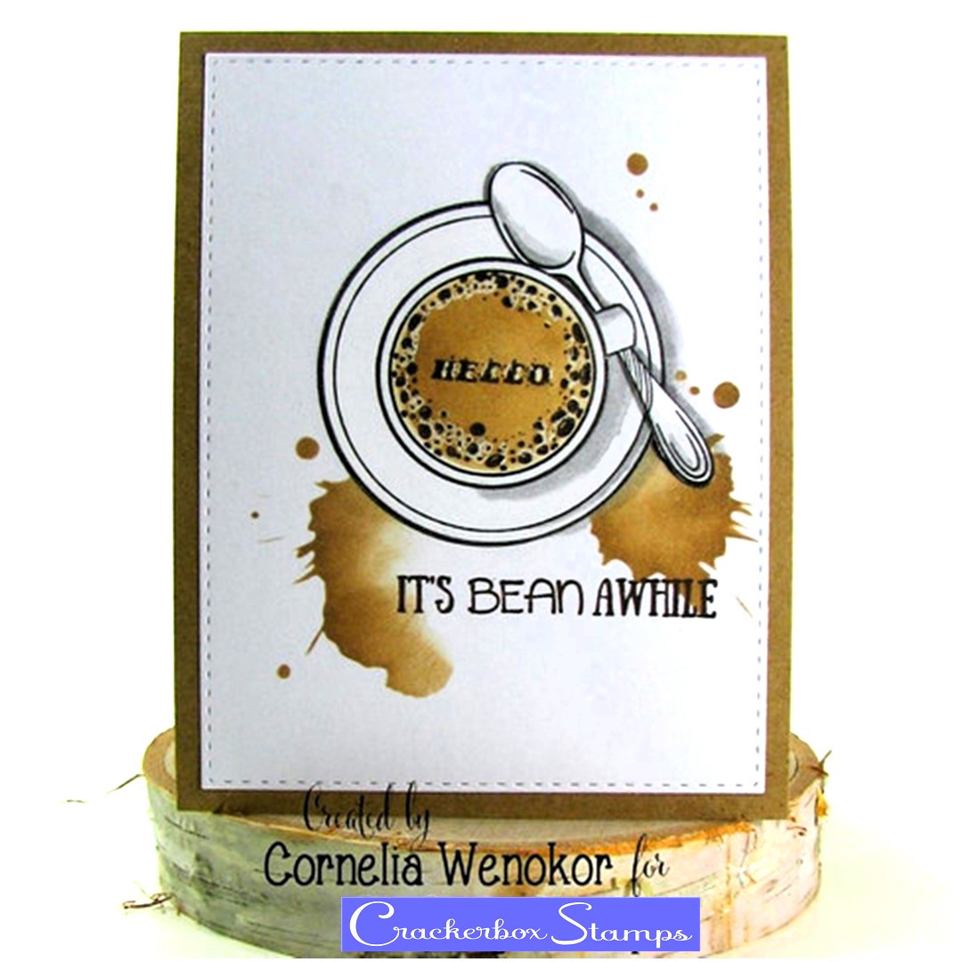 Coffee Hello Card - Crackerbox Stamps