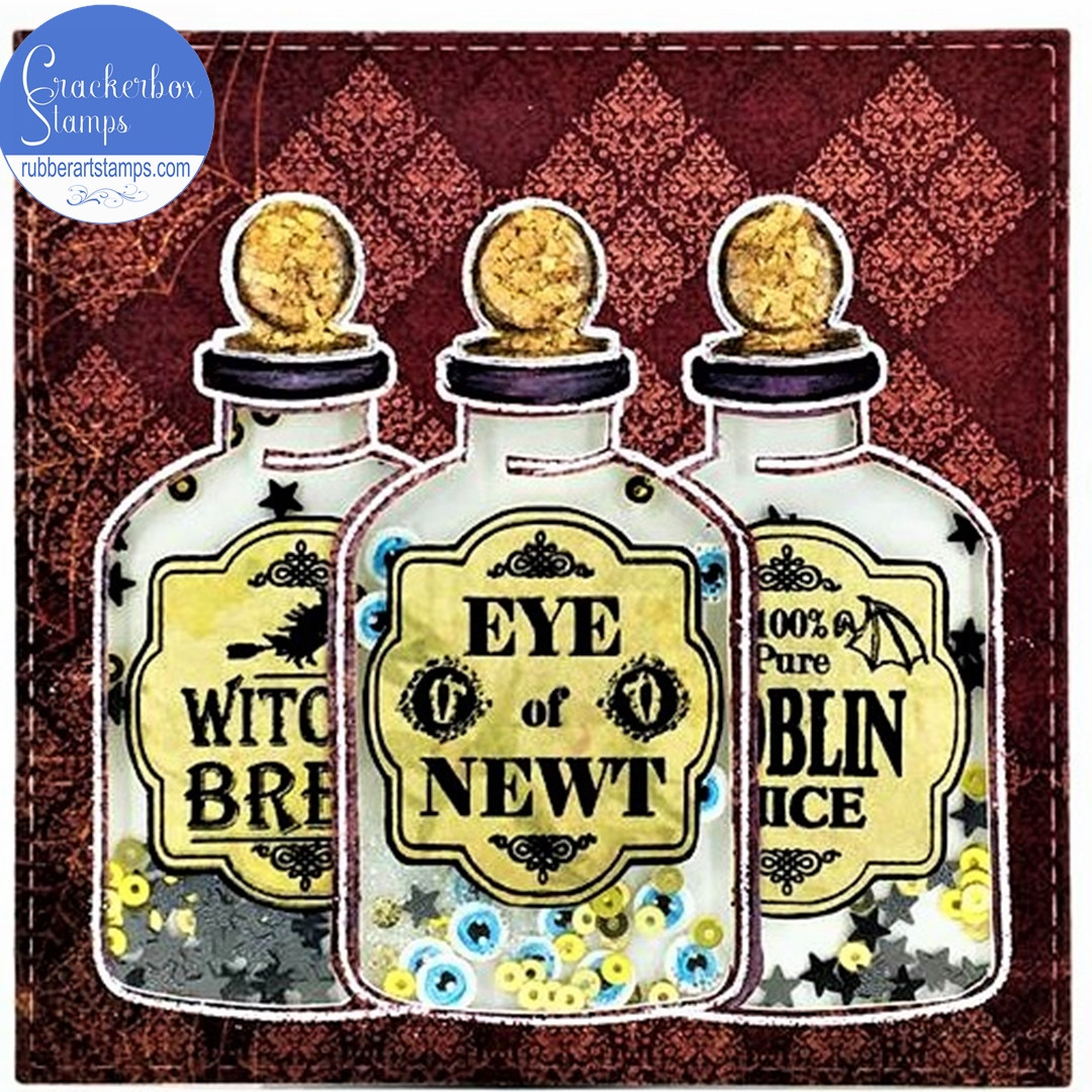 Label Witch's Brew - Crackerbox Stamps
