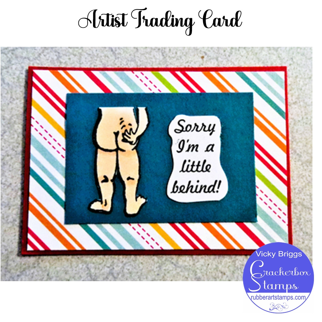Scratch Pad and Butt Guy Sm. - Crackerbox Stamps