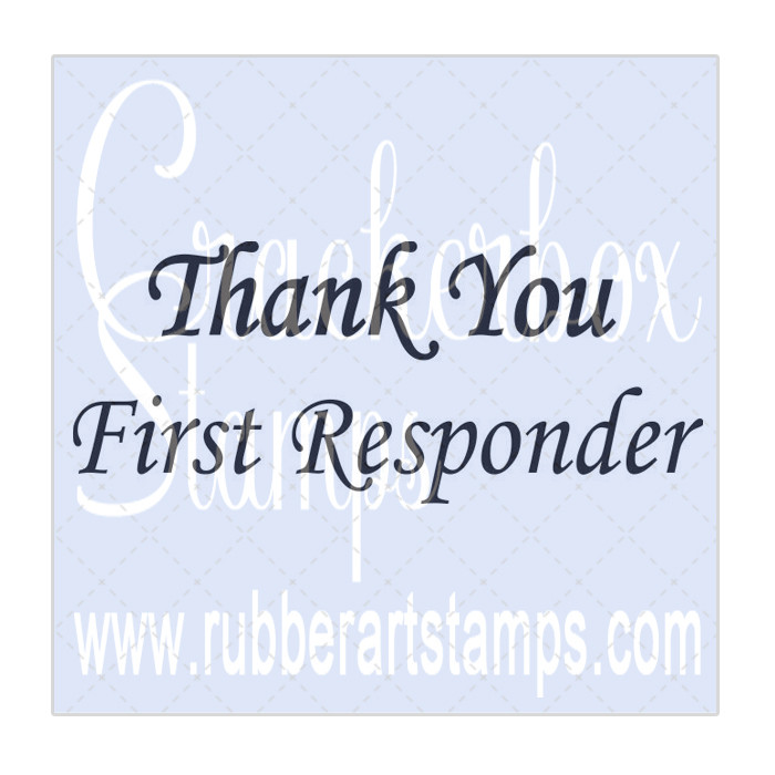 Thank You First Responder - Crackerbox Stamps