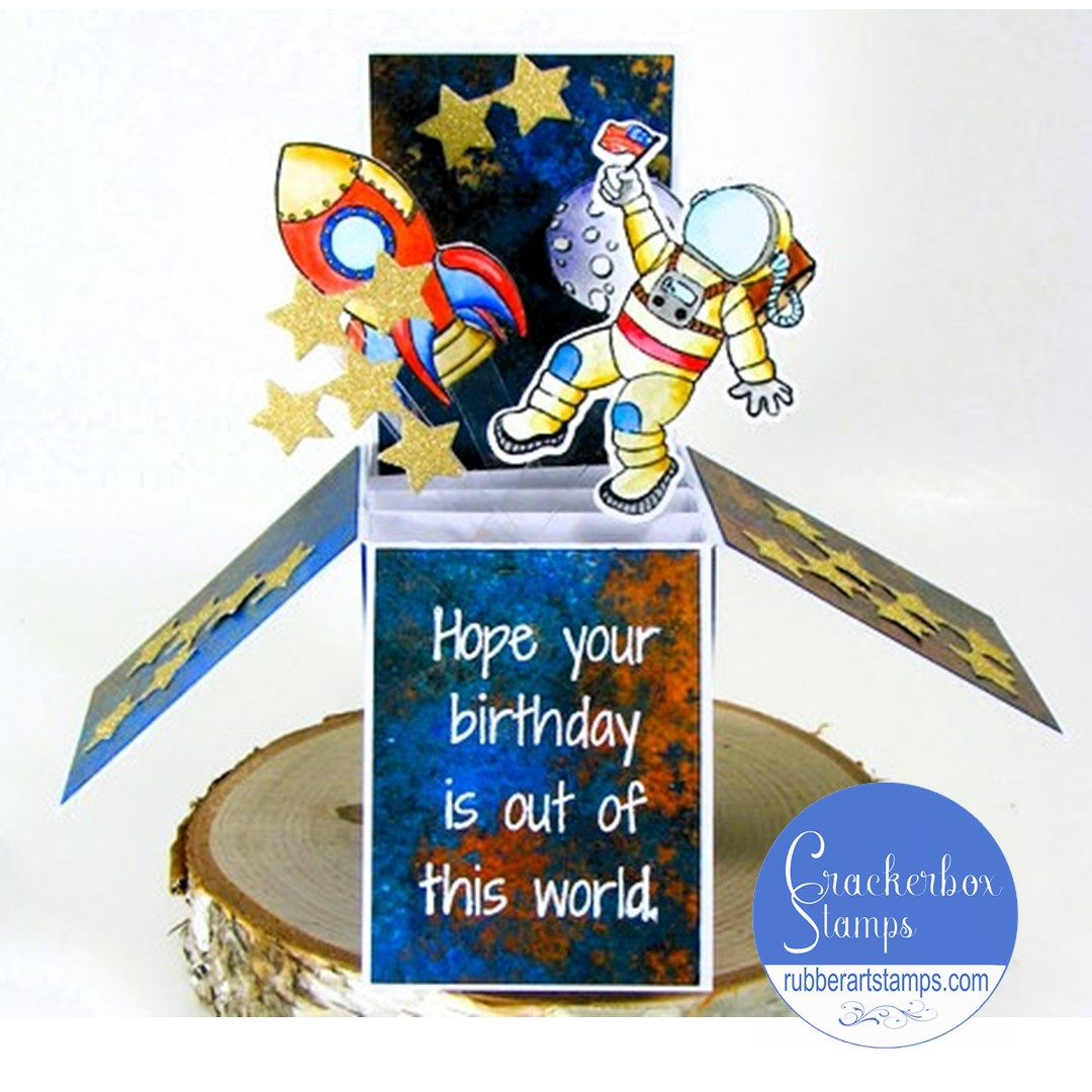 Out Of This World Birthday - Crackerbox Stamps