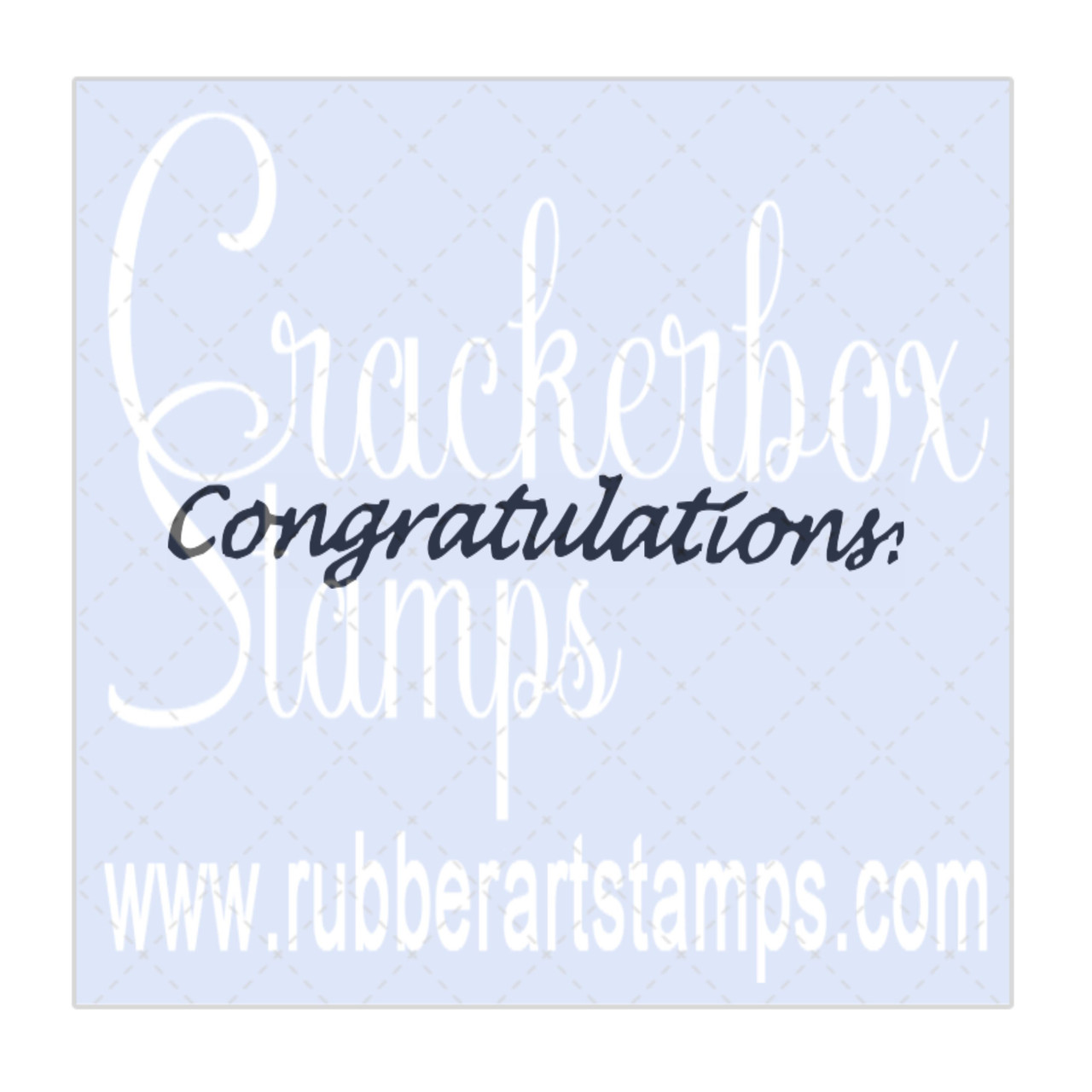 Congratulations Short - Crackerbox Stamps