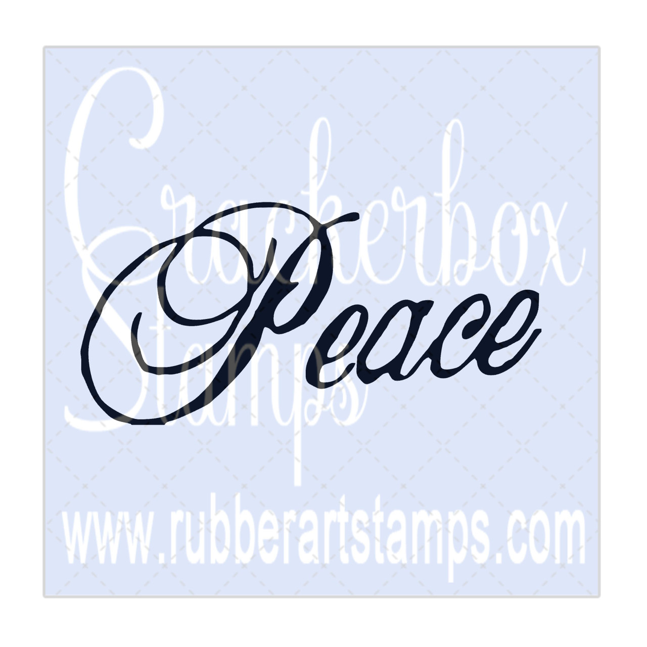 Peace Script - Crackerbox Stamps